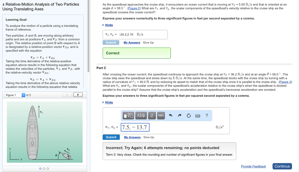 Solved ± Relative-Motion Analysis of Two Particles Using | Chegg.com