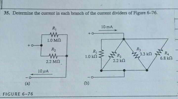Solved 35. Determine the current in each branch of the | Chegg.com