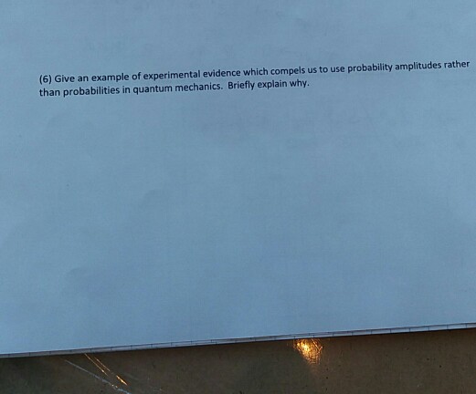 Solved Give an example of experimental evidence which | Chegg.com