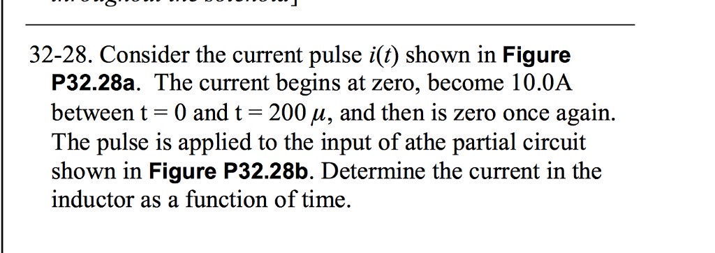 32-28. Consider the current pulse i(t) shown in | Chegg.com
