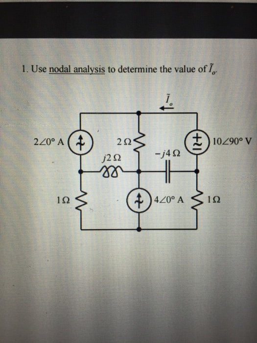 Solved Use nodal analysis to determine the value of I_o. | Chegg.com