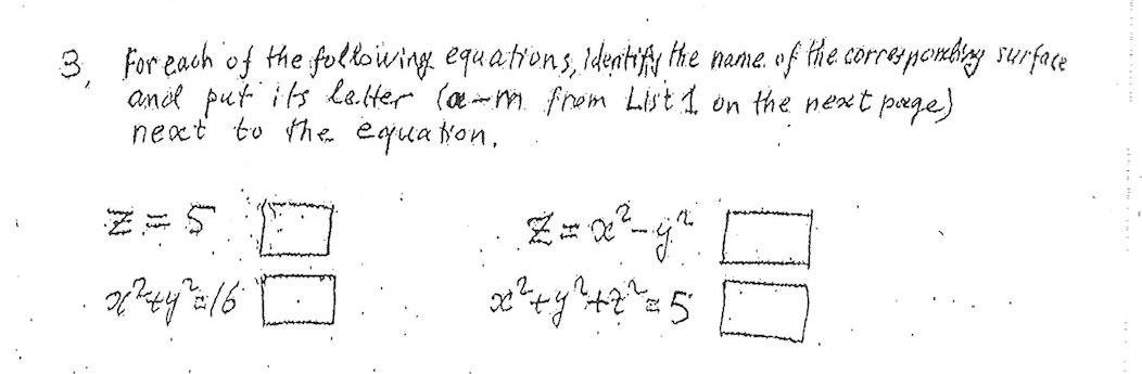 Solved For each of the following equations, identify the | Chegg.com