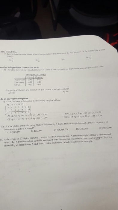 Solved Write the basic solution for the following simplex | Chegg.com