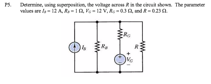 Solved Determine, using superposition, the voltage across R | Chegg.com