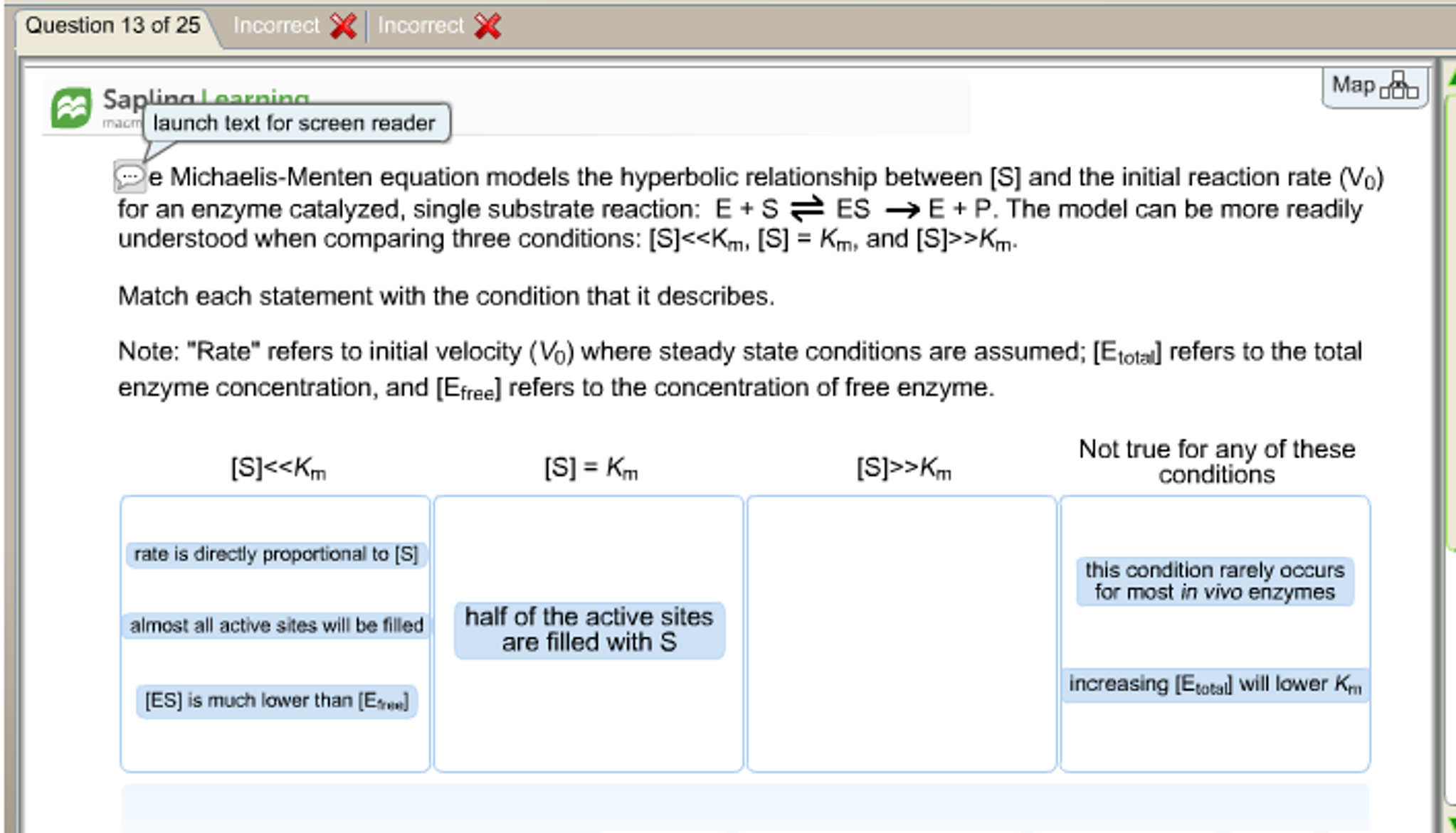 Solved Question 13 of 25 ncorrect ncorrect Sa Laarnino macm | Chegg.com