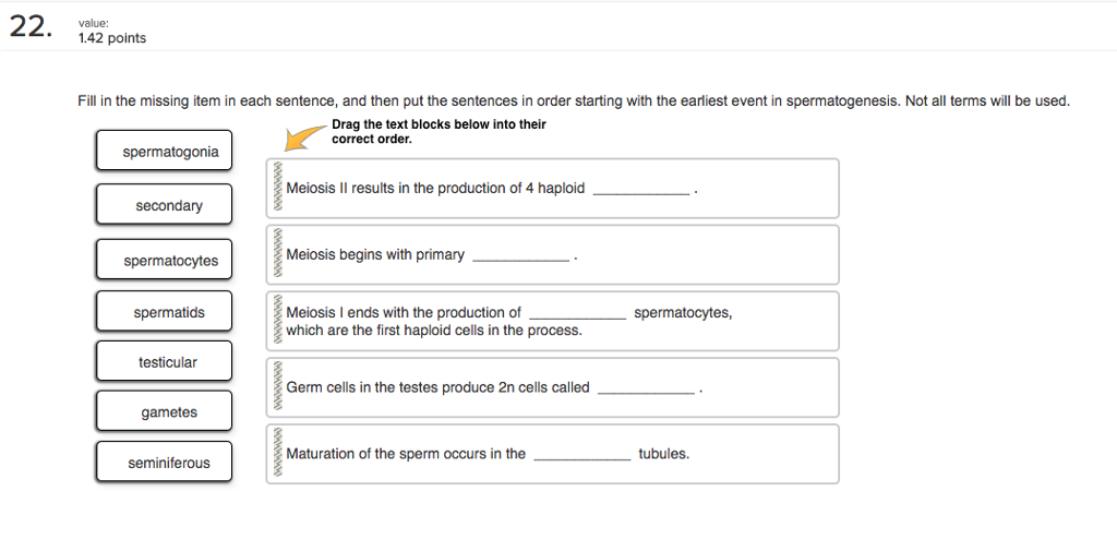 Solved Fill in the missing item in each sentence, and then | Chegg.com