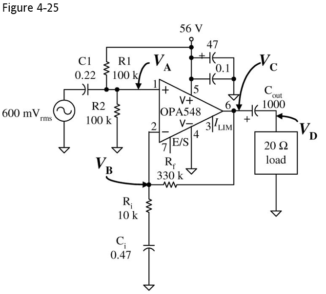 Solved Problems OPA548 Power Op Amp 4-1 For the circuit in | Chegg.com