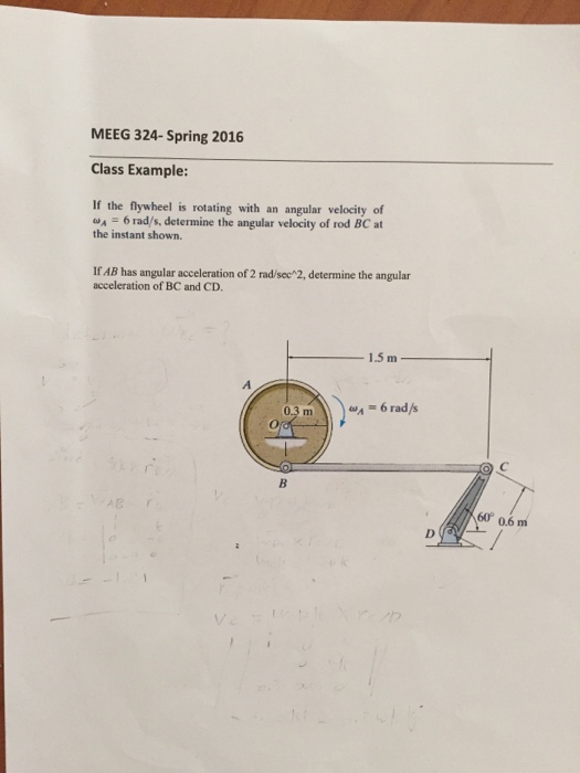 Solved If the flywheel is rotating with an angular velocity | Chegg.com