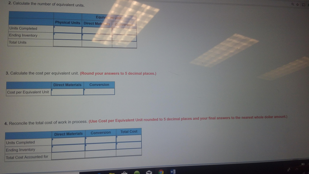 Solved E3-9 Calculating Equivalent Units, Cost per | Chegg.com