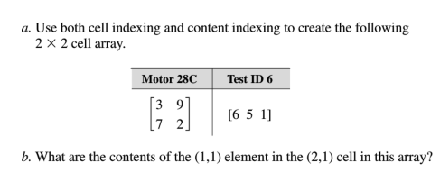 Solved a. Use both cell indexing and content indexing to | Chegg.com