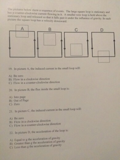 Solved The pictures below show a sequence of events. The | Chegg.com