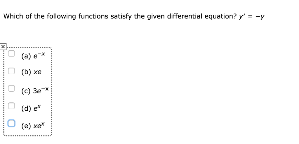 Solved Which of the following functions satisfy the given | Chegg.com