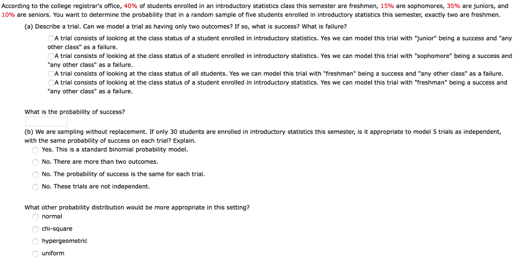 Solved According To The College Registrar s Office 40 Of Chegg Solved According To The College Registrar s Office 40 Of Chegg