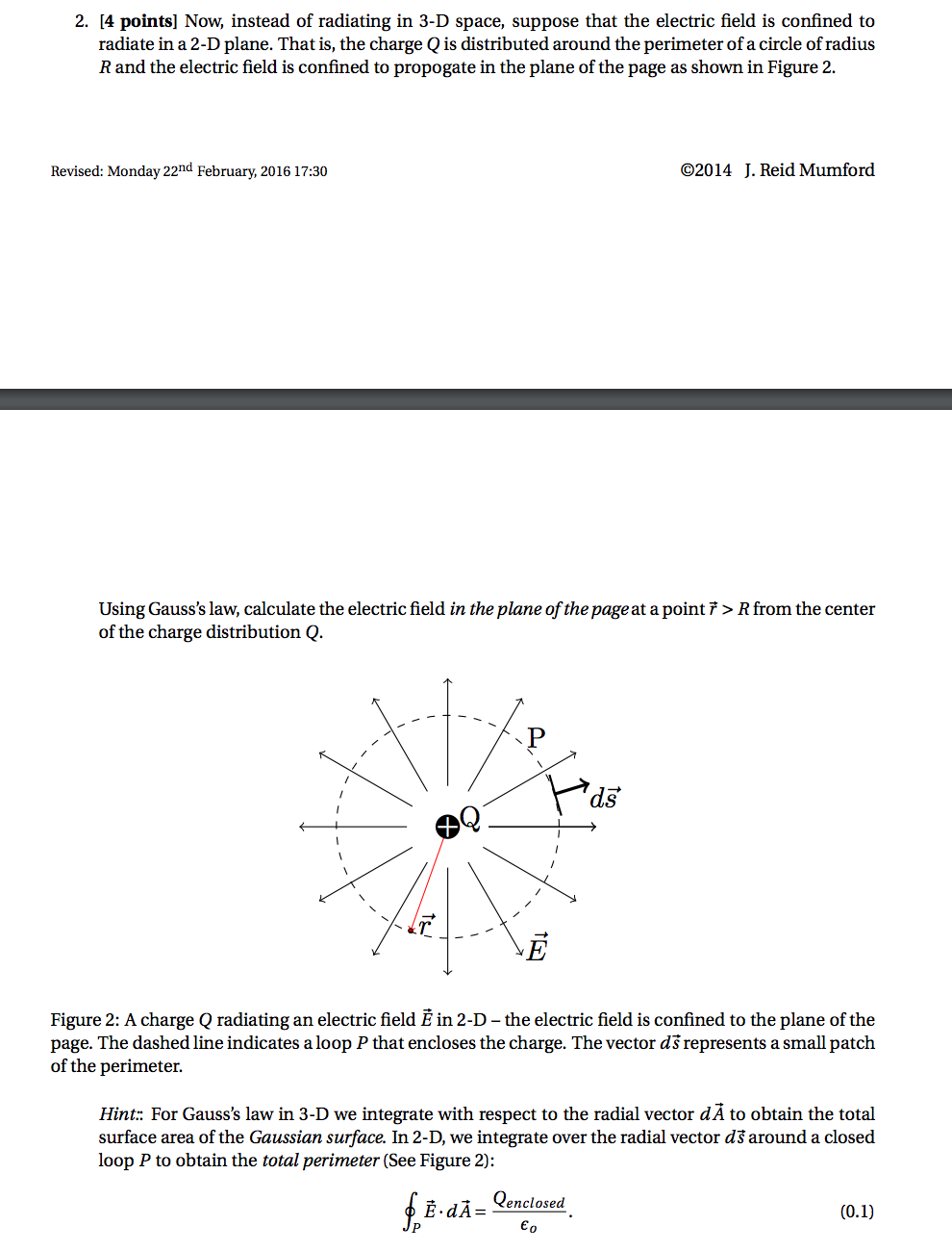 Solved Figure 1: A charge Q radiating an electric field E. | Chegg.com