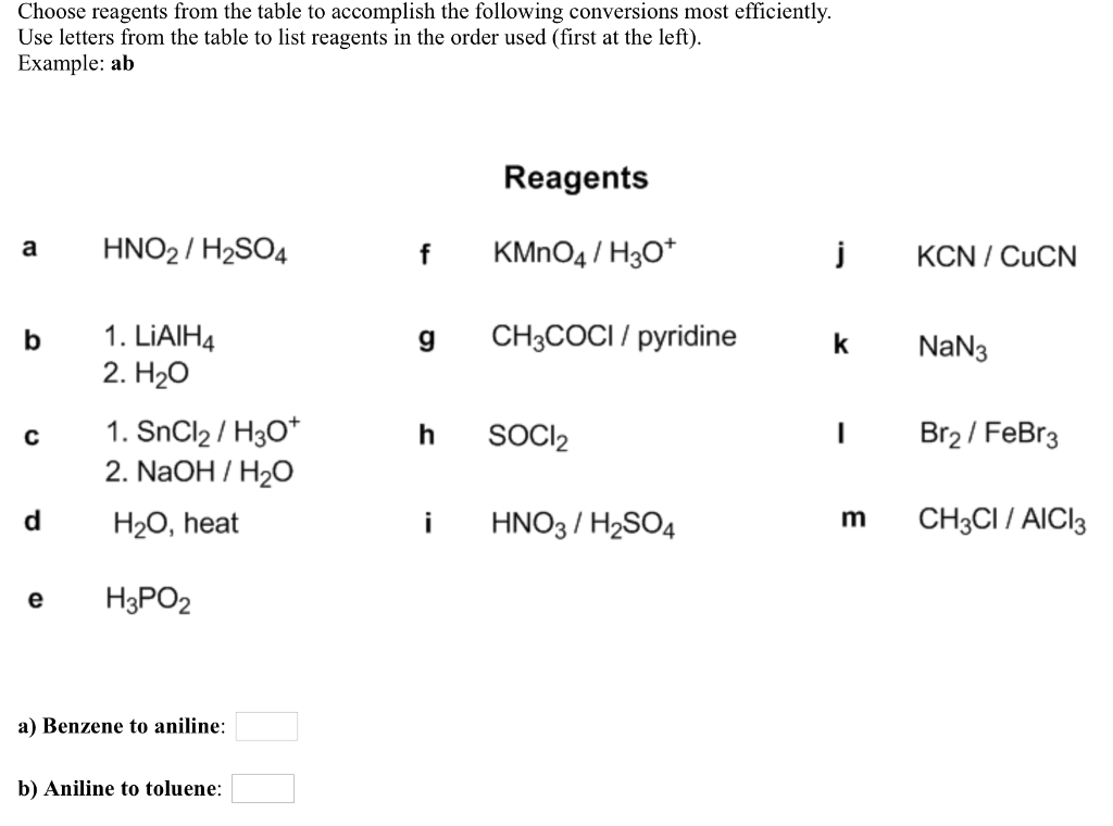 Solved Choose reagents from the table for conversion of the | Chegg.com