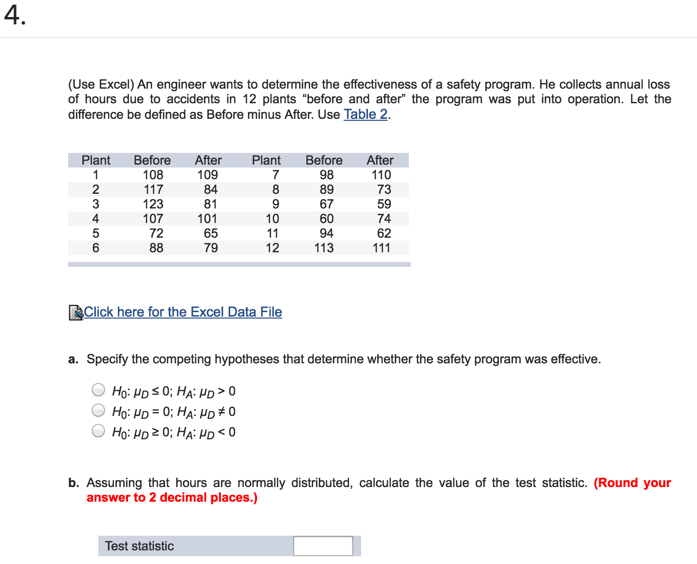 Solved An engineer wants to determine the effectiveness of a | Chegg.com