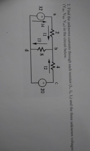 Solved 2. Find the unknown currents through each resistor | Chegg.com