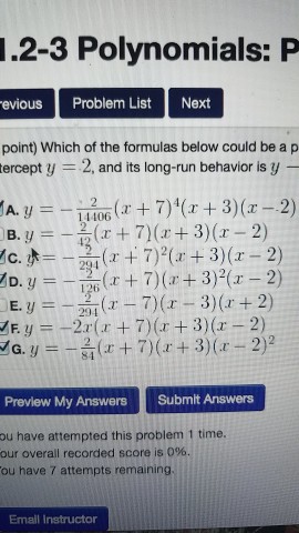 Solved .2-3 Polynomials: P evious Problem List Next point) | Chegg.com