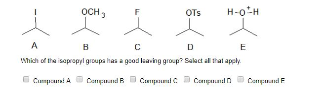 Solved OCH 3 OTS Which of the isopropyl groups has a good | Chegg.com
