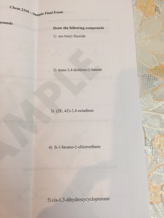 Solved Draw the following compounds sec-butyl fluoride | Chegg.com