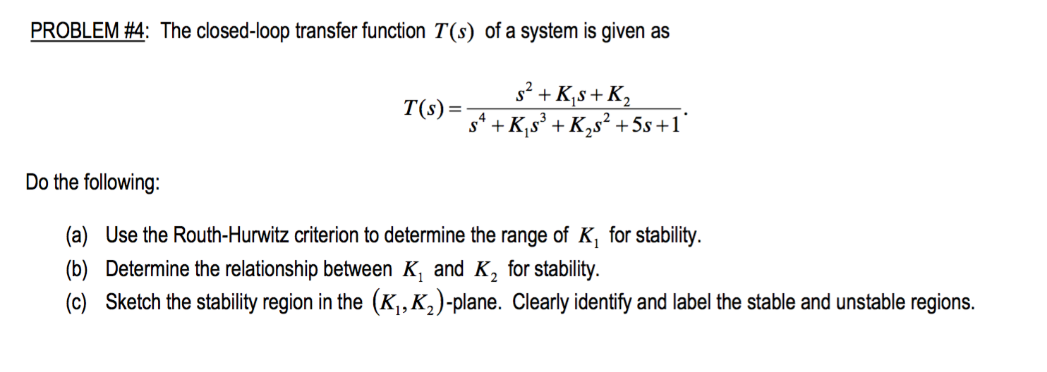Solved The closed-loop transfer function T(s) of a system is | Chegg.com