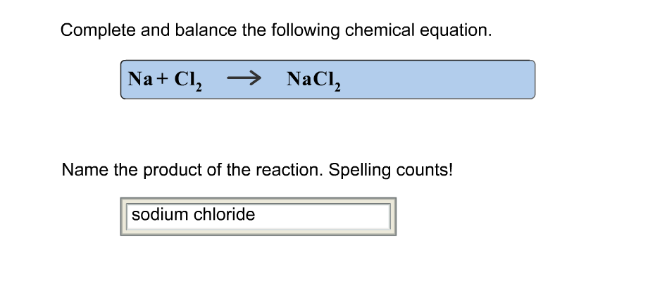 Solved Complete and balance the following chemical equation. | Chegg.com
