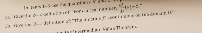 Solved In items 1-3 use the quantifiers V and tr p Give the | Chegg.com