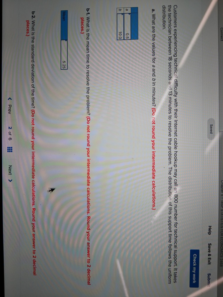 Solved Saved Help Save & Exit Submi Check my work Customers | Chegg.com