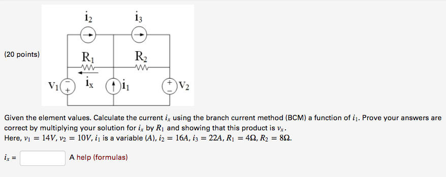 Solved Given the element values. Calculate the current | Chegg.com