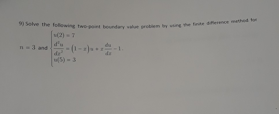 Solved 9 Solve The Tw O Point Boundary Value Problem By 5318