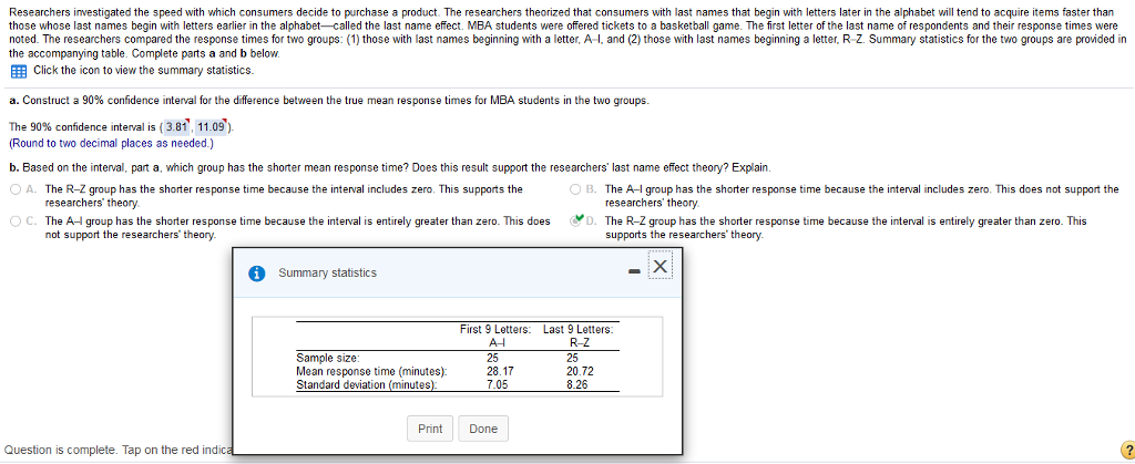 Solved Researchers investigated the speed with which | Chegg.com
