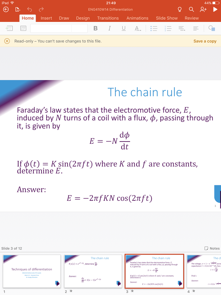 Solved Pad 21:49 ENG410W14 Differentiation Home Insert Draw | Chegg.com