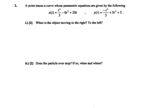 Solved A point traces a curve whose parametric equations are | Chegg.com