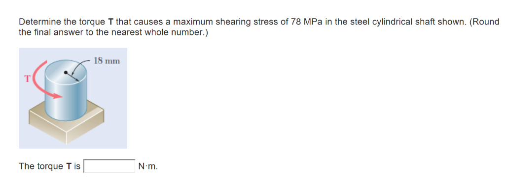 Solved Determine the torque T that causes a maximum shearing | Chegg.com