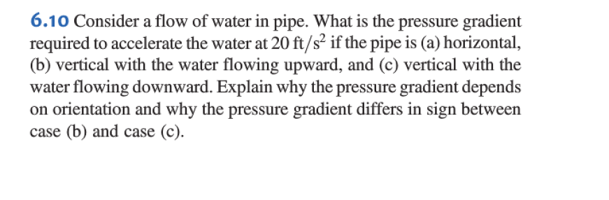 Solved Consider a flow of water in pipe. What is the | Chegg.com