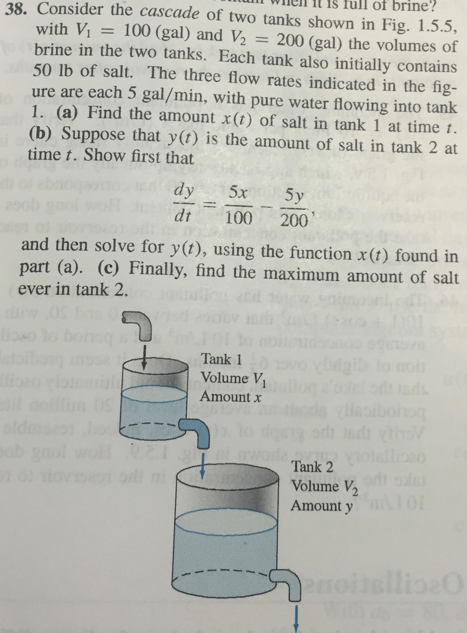 Solved l wlel l is full of brine? 38. Consider the cascade | Chegg.com