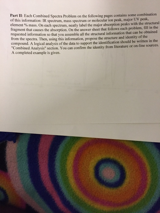 Solved Part II: Each Combined Spectra Problem on the | Chegg.com