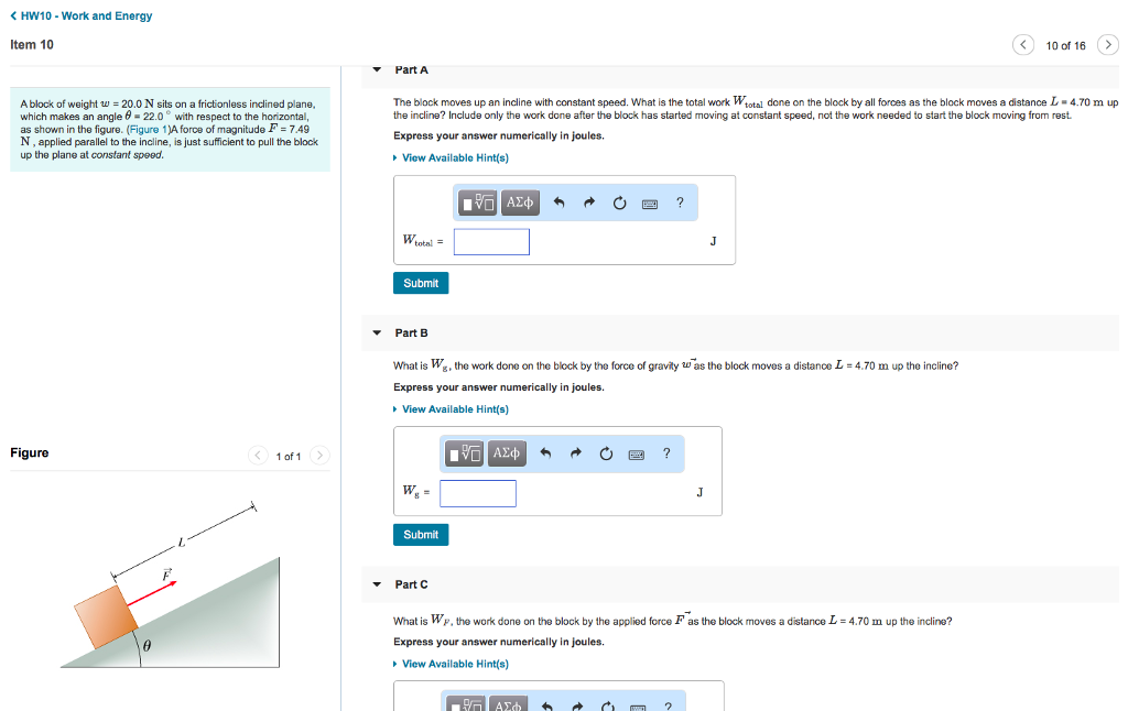 Solved ANSWER A-D: Part D: What is WN, the work done on | Chegg.com
