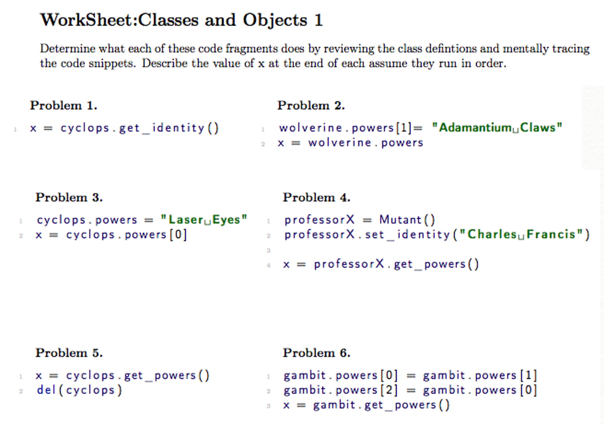 Solved Determine what each of these code fragments does by | Chegg.com