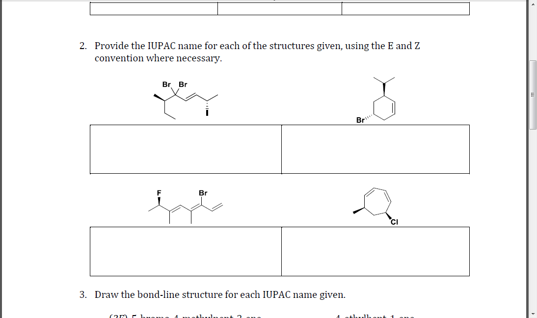 Solved Provide the IUPAC name for each of the structures | Chegg.com