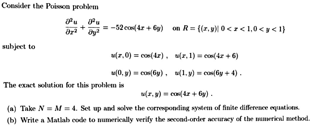 Consider the Poisson problem partial differential^2 | Chegg.com