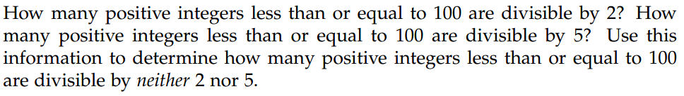 Solved How many positive integers less than or equal to 100 | Chegg.com