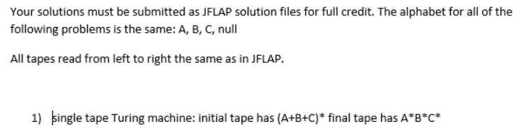 Solved Your solutions must be submitted as JFLAP solution | Chegg.com