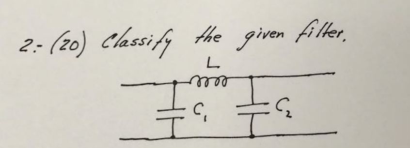 Solved Classify the given filter | Chegg.com