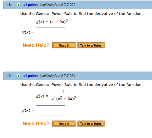 Solved Use the General power Rule to find the derivative of | Chegg.com