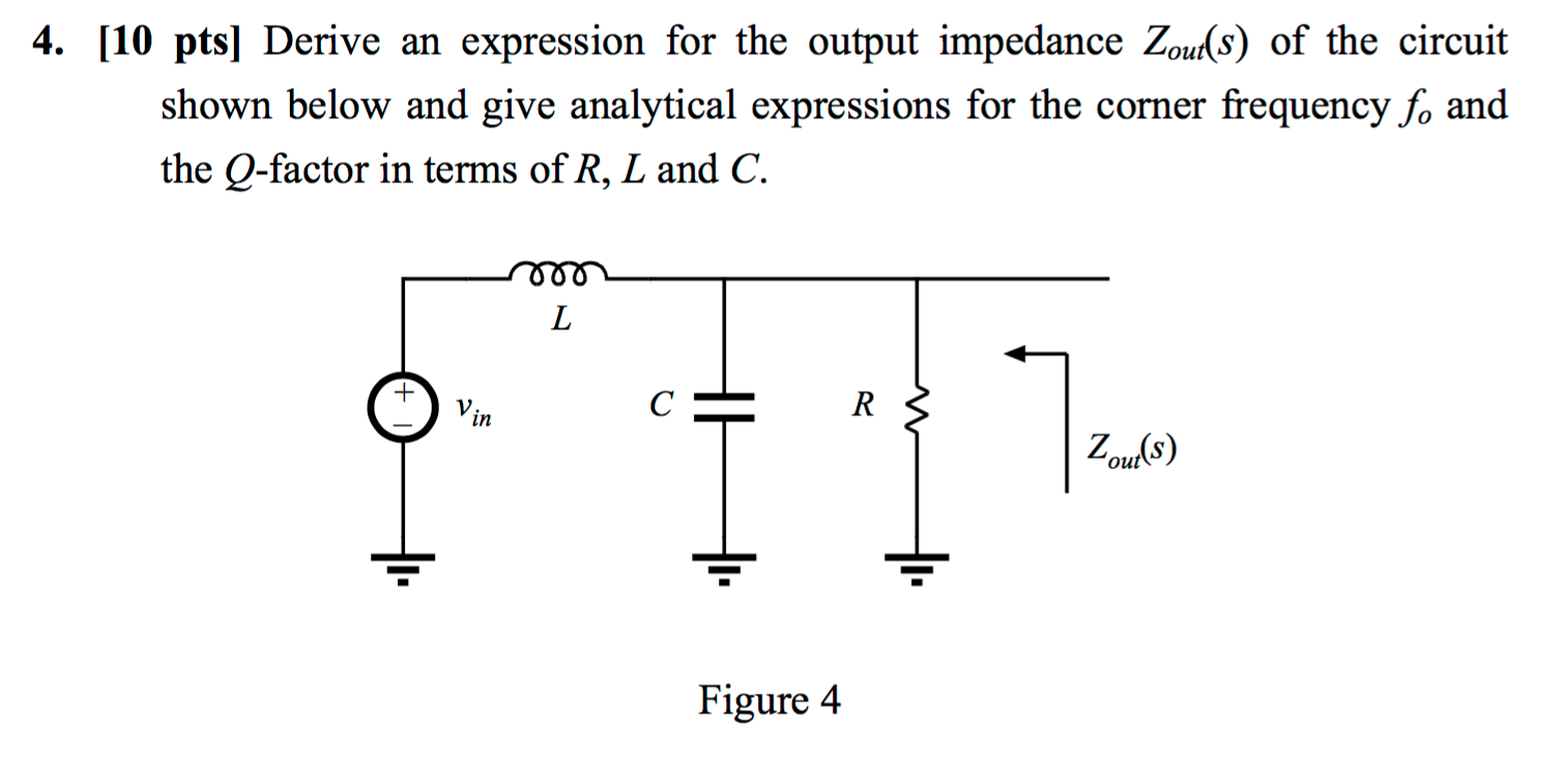 Solved Derive an expression for the output impedance | Chegg.com