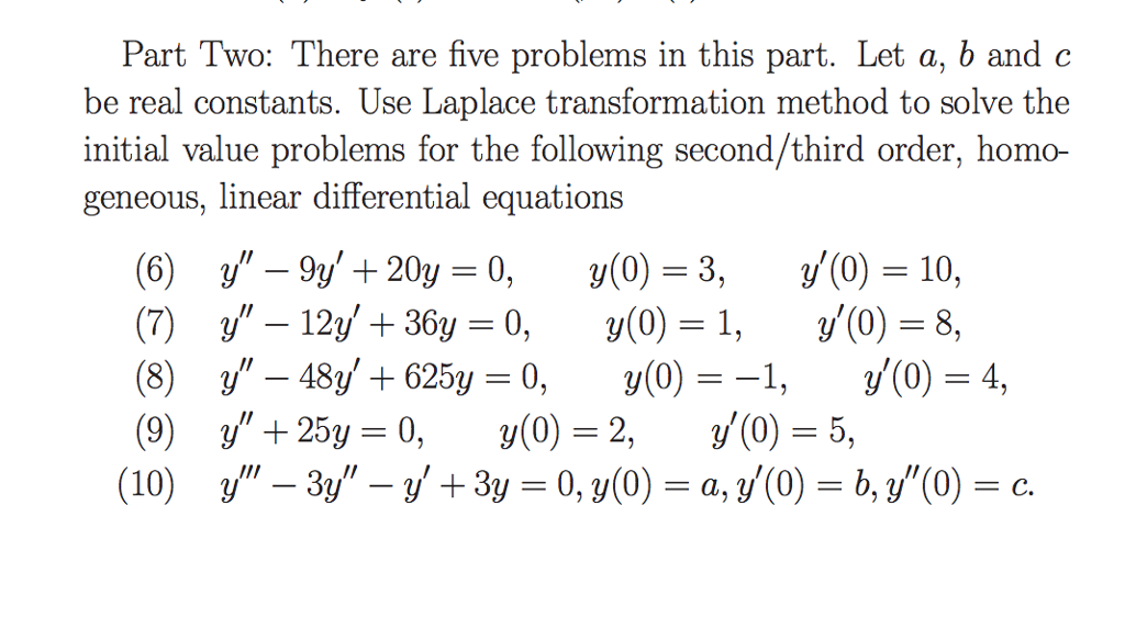 Solved Part Two: There are five problems in this part. Let | Chegg.com
