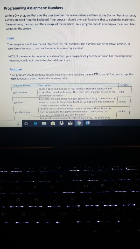 Solved Programming Assignment Numbers Write A C Program