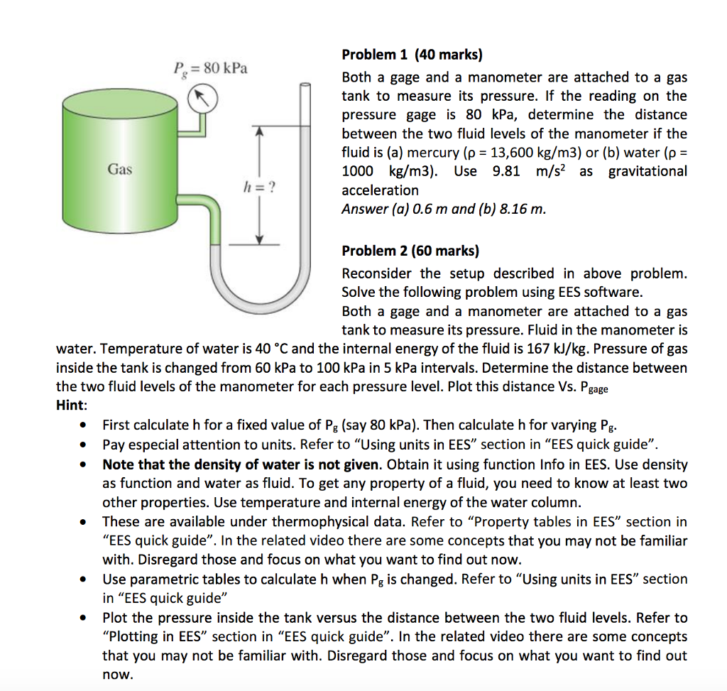 Solved Instructions Solve problem 1 without using EES. Give | Chegg.com