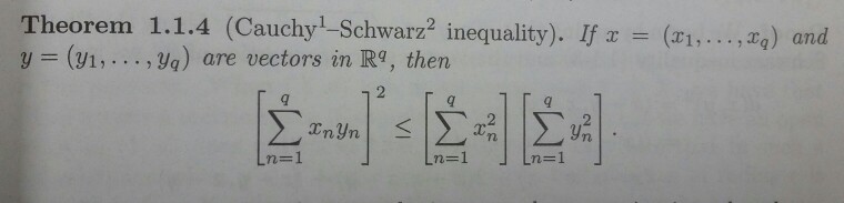 Solved In the Cauchy-Schwarz inequality, show that equality | Chegg.com